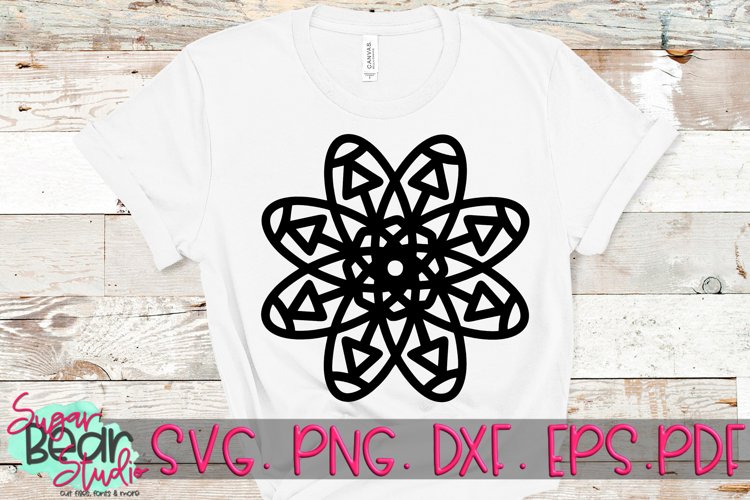 Triangles in Flower Mandala - A Mandala SVG