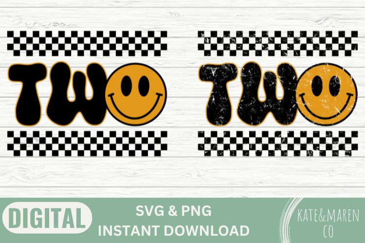 Retro Two SVG | Second Birthday SVG | 2nd Birthday PNG