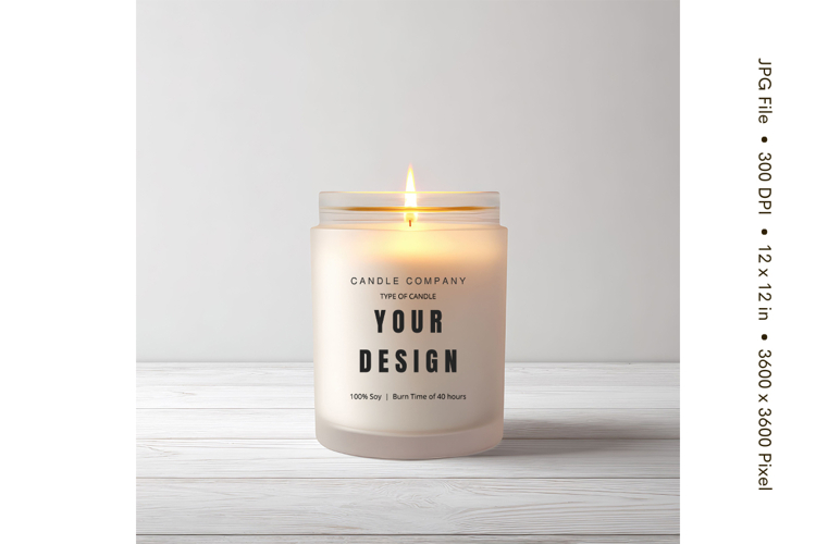 Candle Label Mockup Christmas Soy Jar Candle Amber (6398512)
