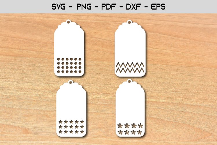 Paper cut Tags Template SVG Design