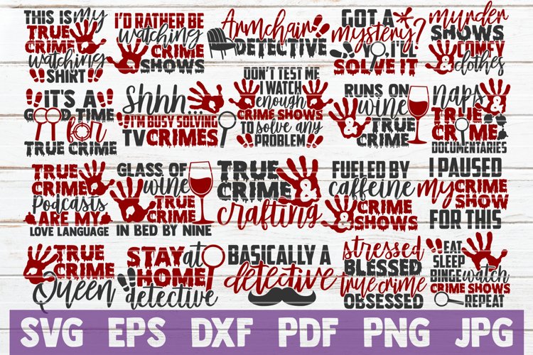 True Crime SVG Bundle - Crime Show SVG Cut Files