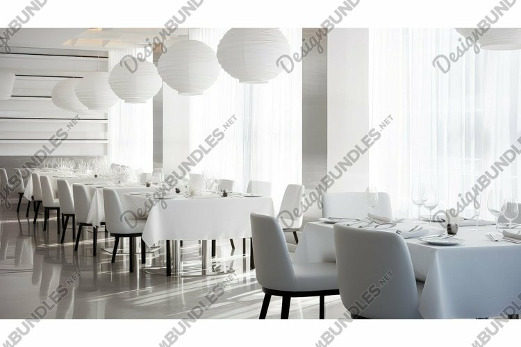 elegant white restaurant background (4092039)