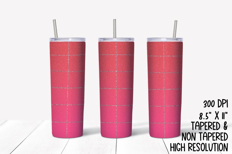 Glitter Pink Sublimation Tumbler