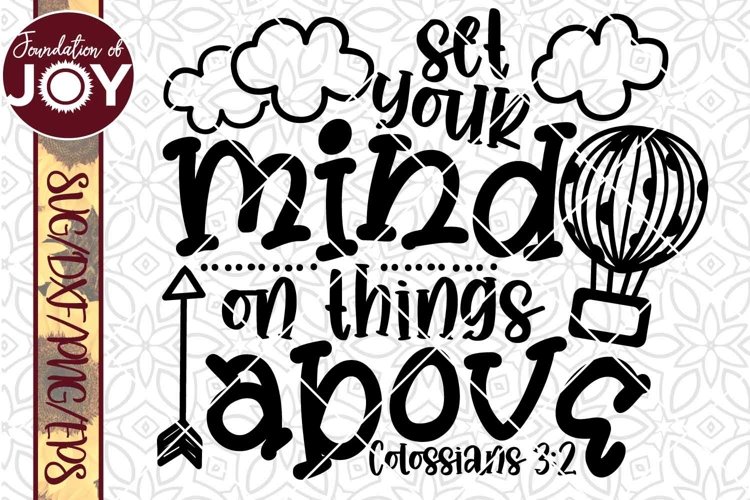 Hot air balloon svg, Bible verse svg, Sky svg, Christian svg
