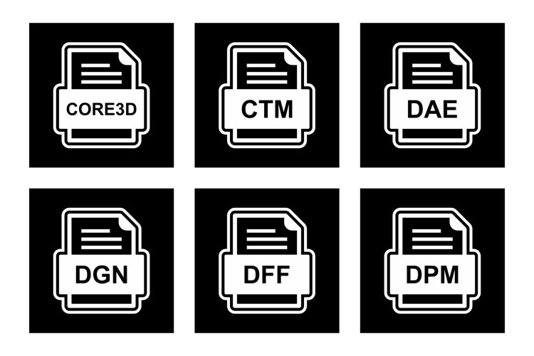 Set Of File Formats Icons (455253)