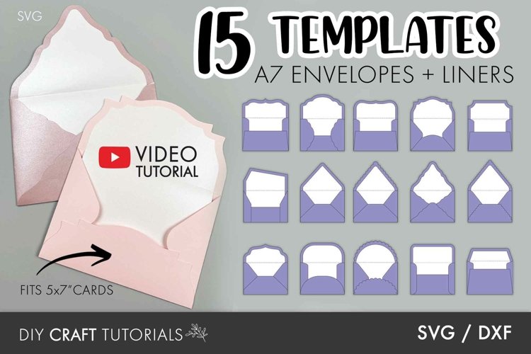 A7 Envelope Template - 15 Designs With Liners