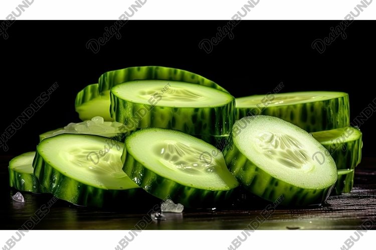 dark chopped cucumber background