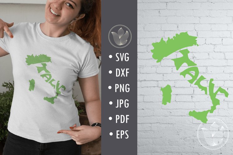 Italy SVG cut file in the shape of the country