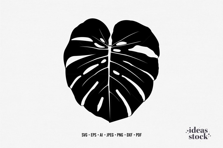 Monstera Svg. Monstera leaf Vector. Monstera Silhouette.