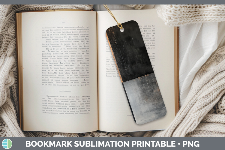 Abstract Black Bookmark Sublimation Printable Designs
