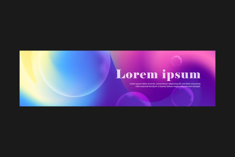 Abstract blurred colorful horizontal banner and (4011806)