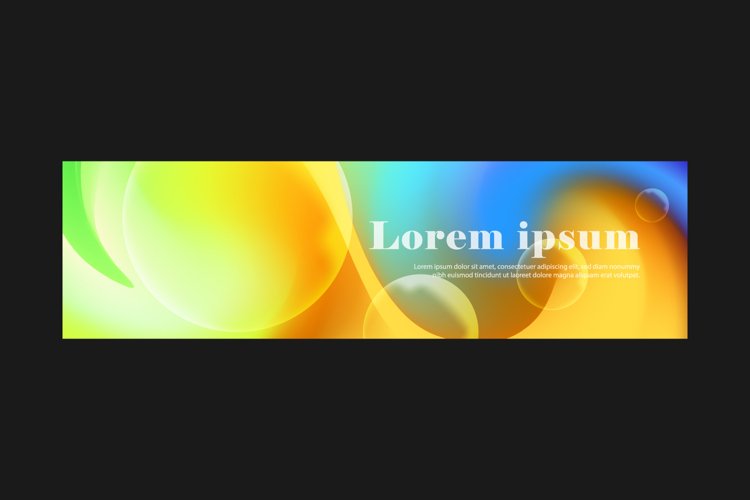 Abstract blurred colorful horizontal banner and (4019069)