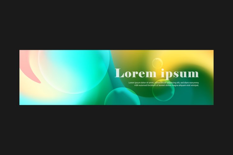 Abstract blurred colorful horizontal banner and (4034742)