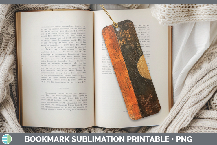 Abstract Brown Bookmark Sublimation Printable Designs