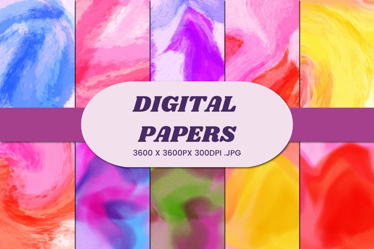 Abstract Colorful 8 Digital Paper Background