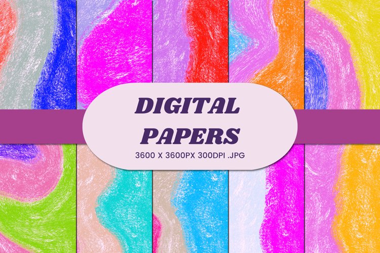Abstract Colorful 9 Digital Paper Background