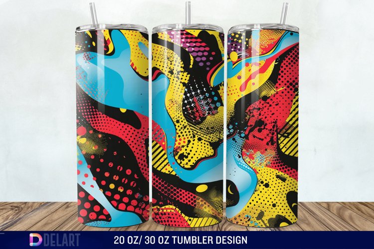 Abstract comic pop Tumbler Wrap