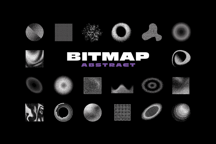 Abstract Dithering Bitmap Shapes (6538887)