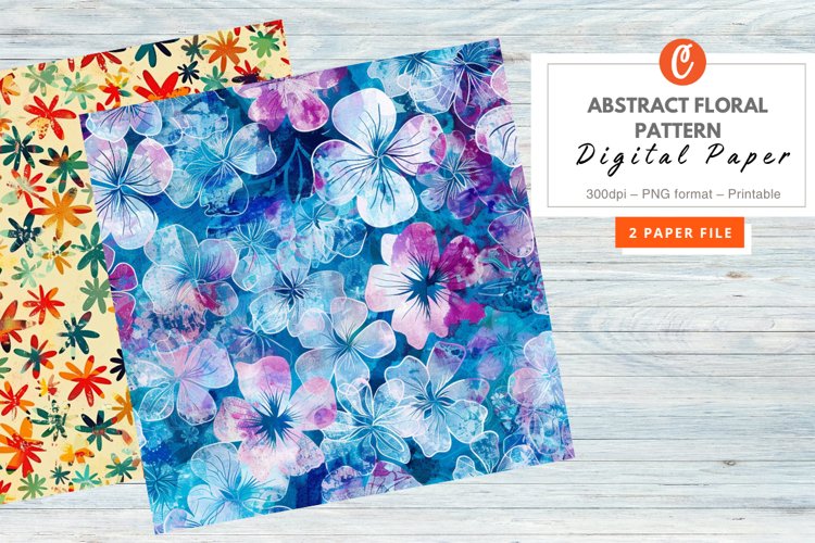 Abstract Floral Pattern Digital paper