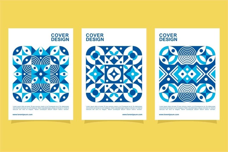 Abstract geometric cover design collection, Cdr, Eps 1o