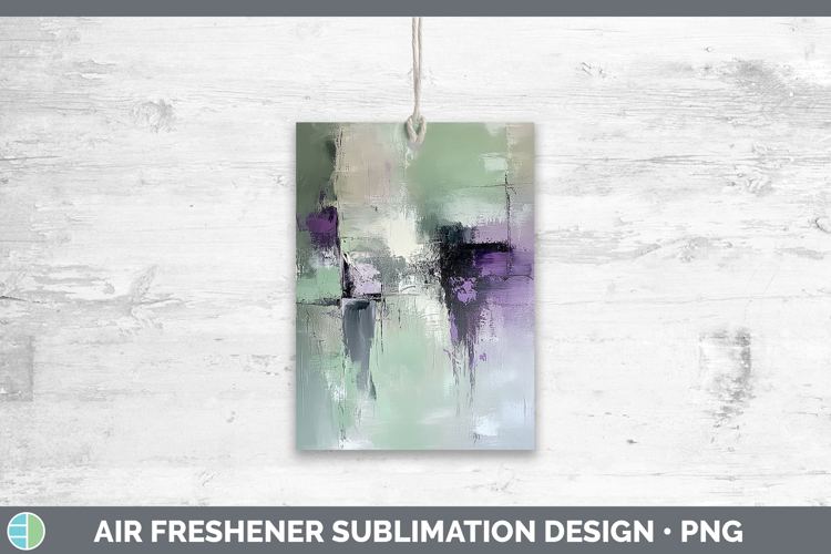 Abstract Light Green Air Freshener Sublimation Car Freshener