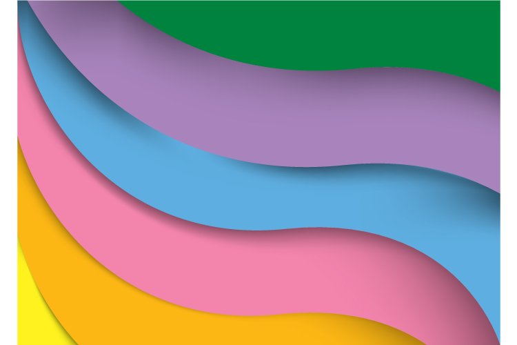 Abstract modern colorful paper cut background (1737041)