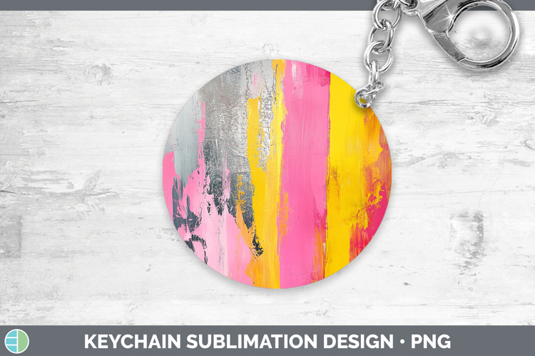 Abstract Pink Keychain Sublimation Keyring Designs