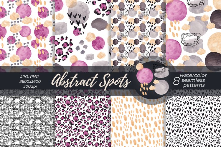 Abstract Spots Watercolor Patterns PNG, JPG (1976837) | Patterns ...