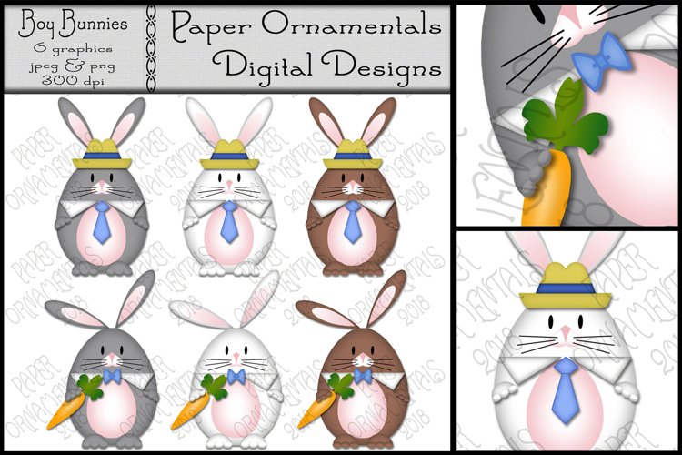 Easter Clip Art, Boy Easter Bunnies