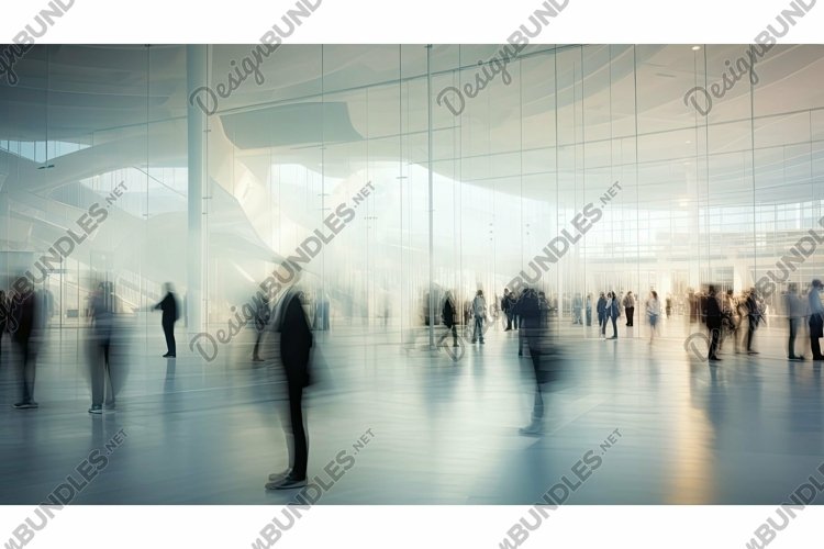 stillness blurred convention center interior