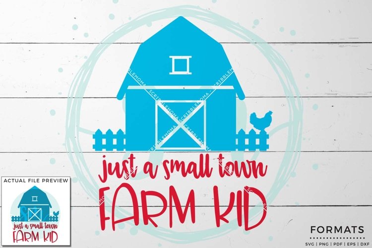 Small Town Farm Kid SVG (38361) | SVGs | Design Bundles