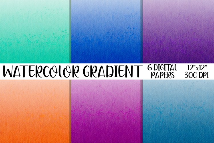 Watercolor Gradient Digital paper