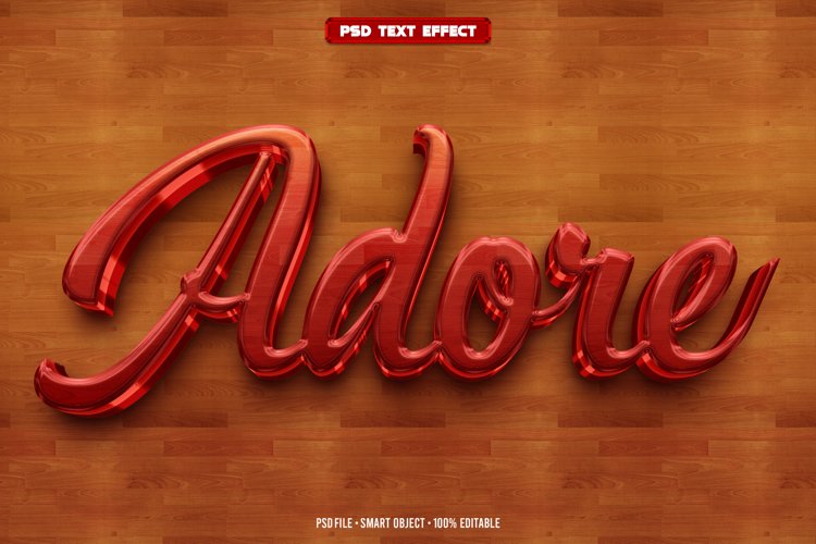 Adore 3D editable text effect
