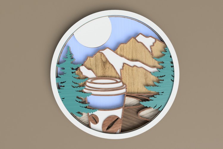 Layered Coffee To Go Laser Cut File | Coffee SVG