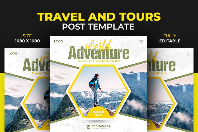 Adventure Travel Dream Vacation Holiday Post Design Template