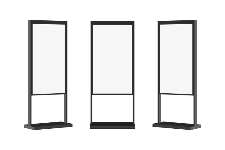 Advertising Display Screen Mockup, LCD Digital Signage