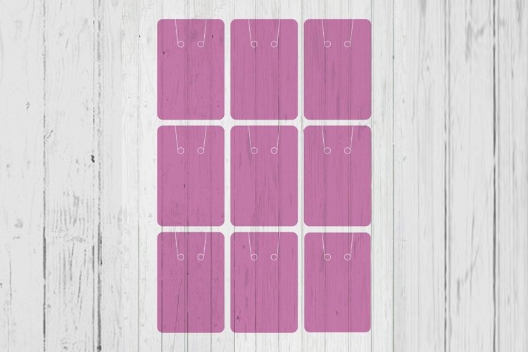 3 inch x 2 inch Rectangle rounded corner necklace cards temp