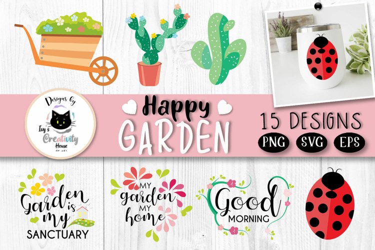 Floral Garden SVG Bundle | Flower Garden Clipart (767274) | Cut Files ...