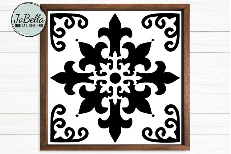 Spanish Tile 2 SVG, Stencil Template and Printable (228338) | Cut Files ...