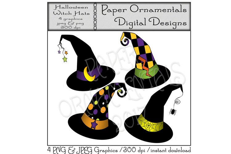 Halloween Clip Art, Cute Witch Hat Set #1 (902182) | Elements | Design ...
