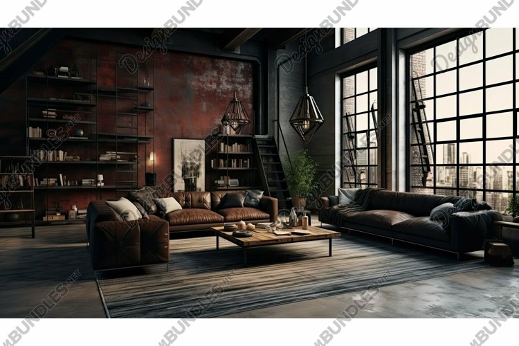 cozy loft interior room (4186738)