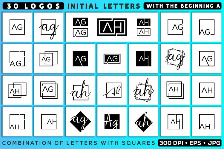 30 LOGOS BUNDLE OF INITIAL LETTERS WITH THE (4279844)