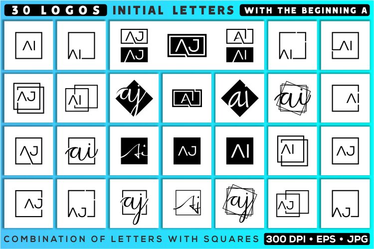30 LOGOS BUNDLE OF INITIAL LETTERS WITH THE (4279875)