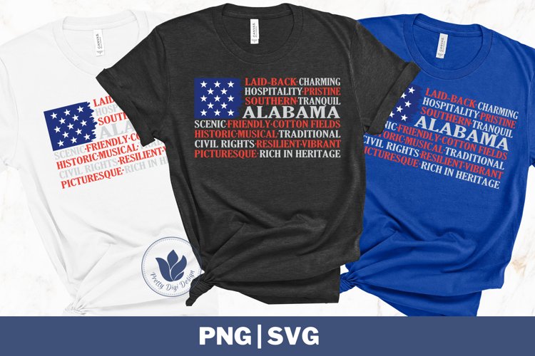 State of Alabama Cut File| Square Typography