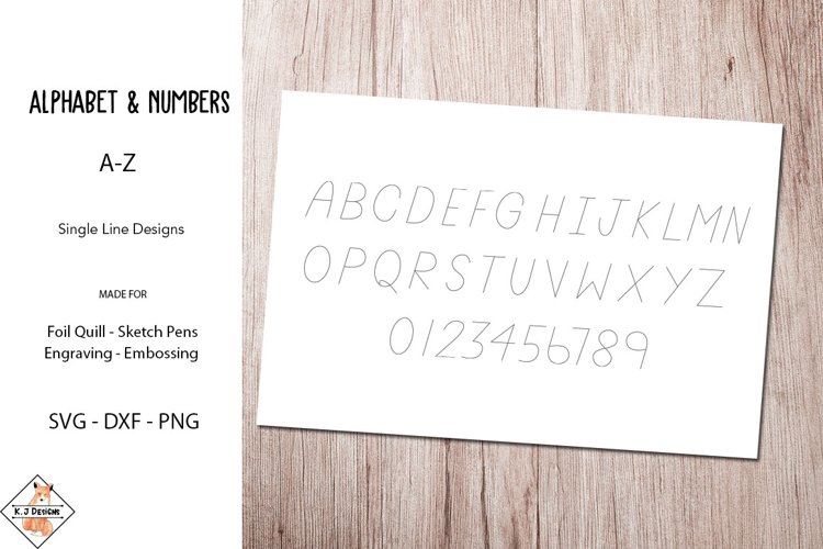 Alphabet for Foil Quill