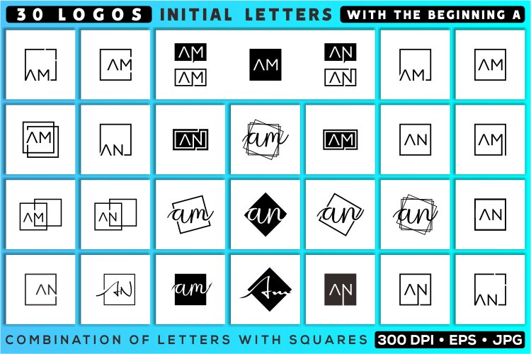 30 LOGOS BUNDLE OF INITIAL LETTERS WITH THE (4279911)
