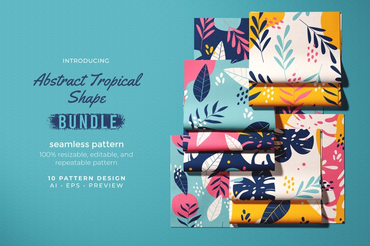 Abstract Tropical Shape - Seamless Pattern