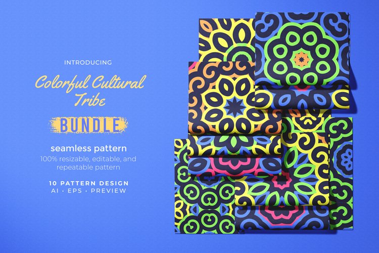 Colorful Cultural Tribe - Seamless Pattern