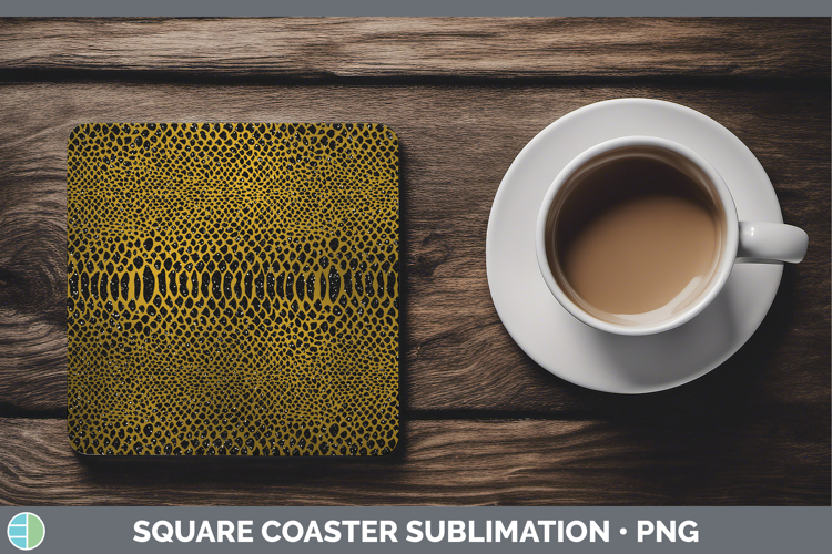 Animal Gold Snake Square Coaster Sublimation Coaster Designs