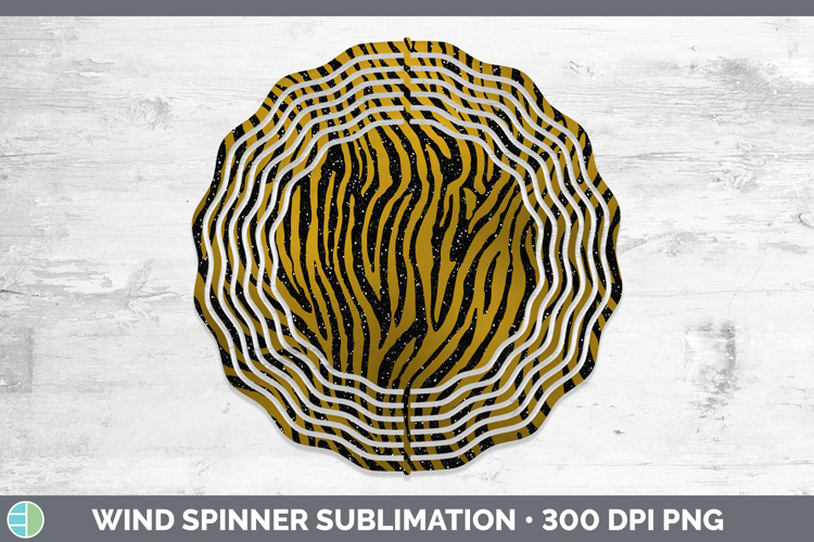Animal Gold Zebra Wind Spinner Sublimation Spinner Designs